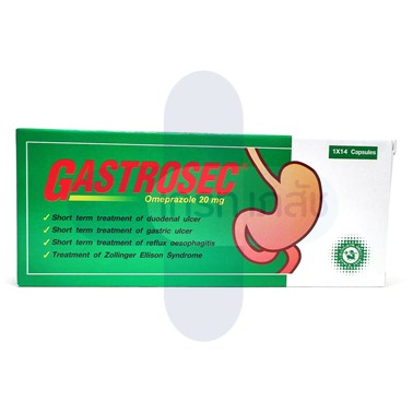 Gastrosec 20mg (1×14’s) – เกรทเภสัช(คลังยา)