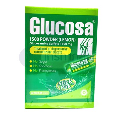 Glucosa-1500 รสมะนาว (30ซอง/กล่อง) – เกรทเภสัช(คลังยา)